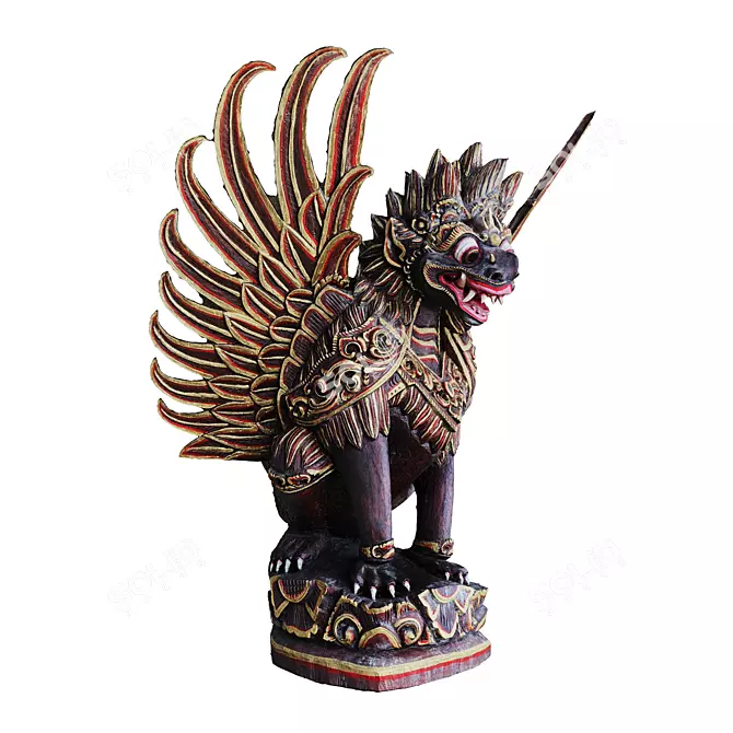 Bali Winged Lion Art Scans 3D Model - SolidRocks.net