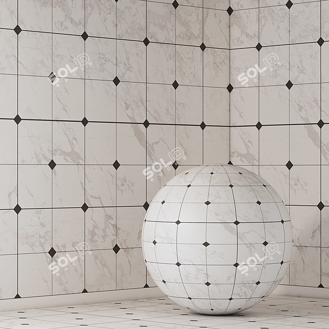 Seamless 4K Floor Tiles Texture 3D Model - SolidRocks.net