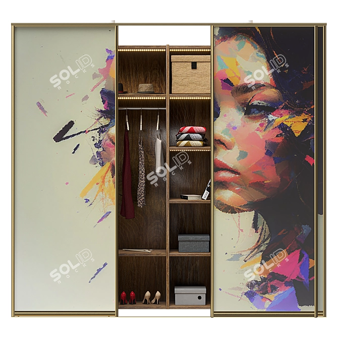 Versatile Wardrobe Block 3D Model - SolidRocks.net