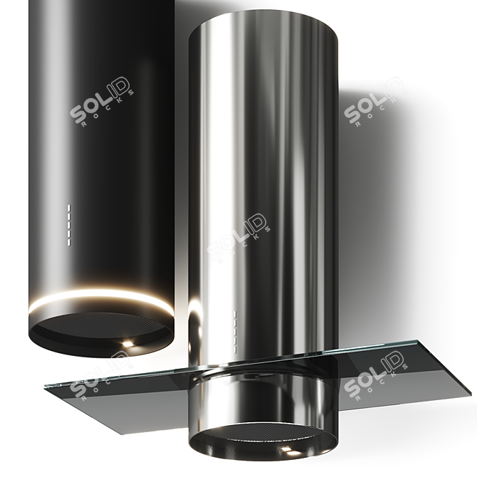 Stainless Steel Wall Cooker Hood 3D Model - SolidRocks.net