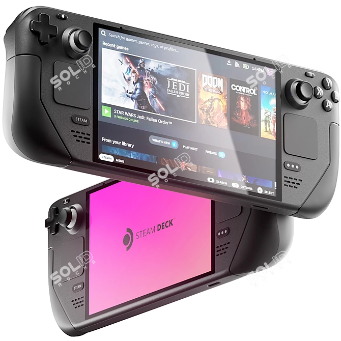 Portable Gaming Device: Steam Deck 3D Model - SolidRocks.net