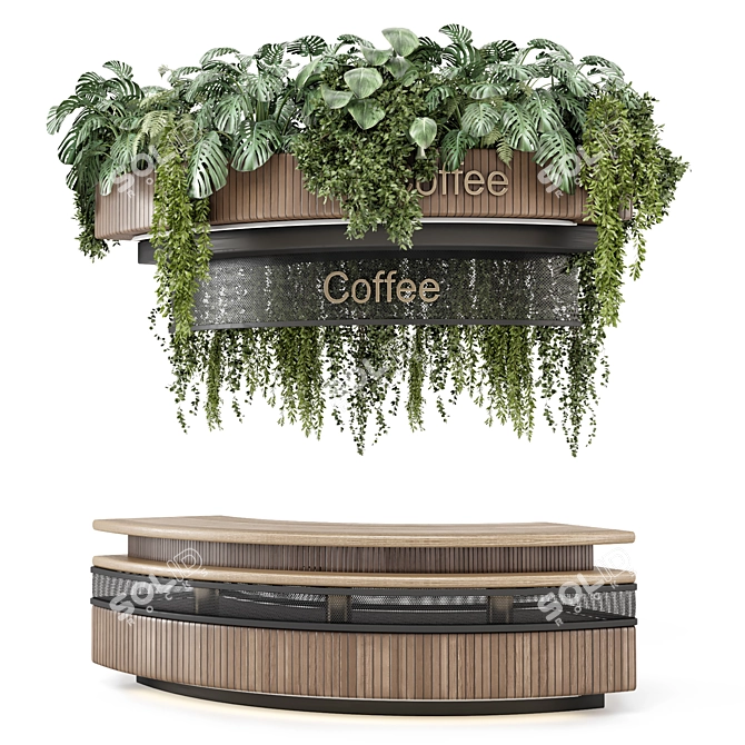 Modern Coffee Reception Desk Set 3D Model - SolidRocks.net
