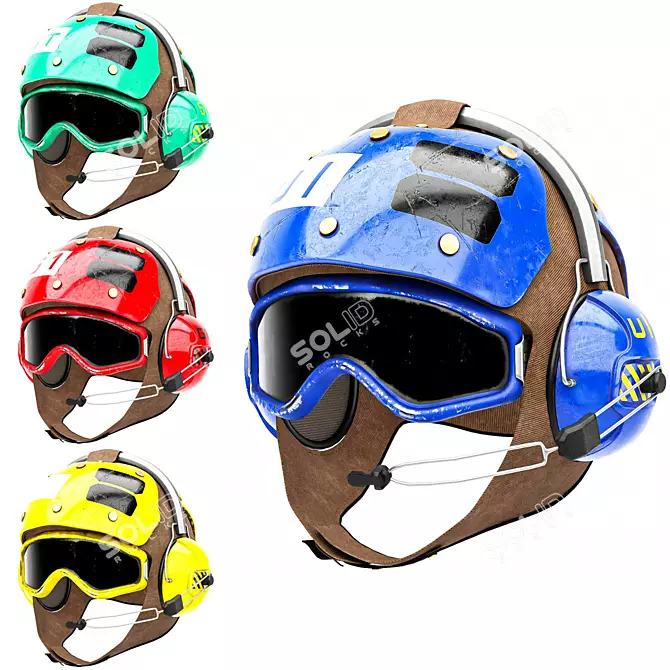 US Navy Flight Deck Helmet 3D Model - SolidRocks.net