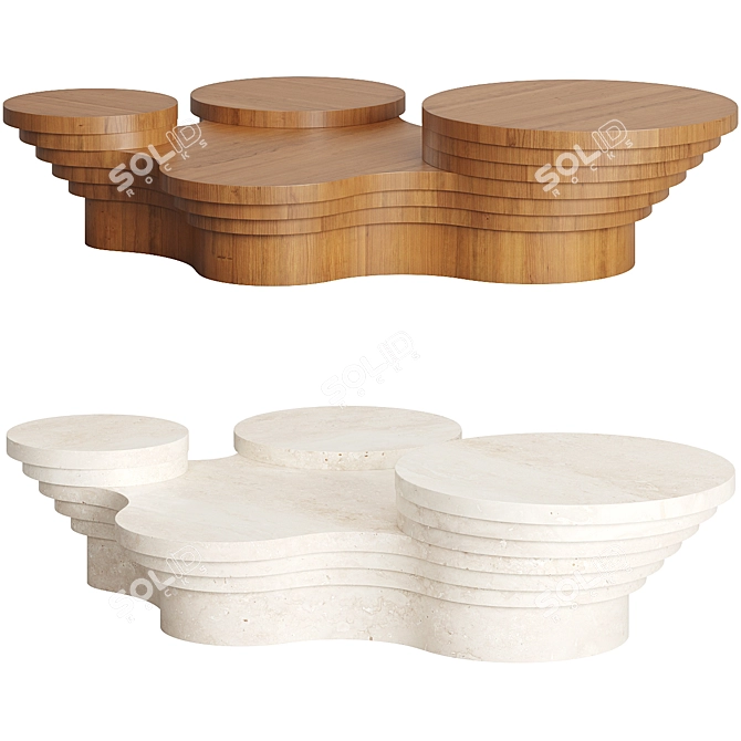 Minimalist Slice Me Up Coffee Table. 3D Model - SolidRocks.net