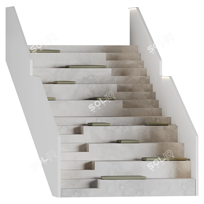 Amphitheater Staircase with Integrated Lighting 3D Model - SolidRocks.net