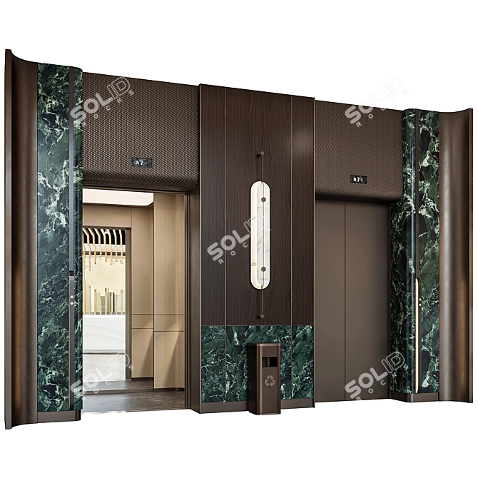 Modern Elevator Lobby Design Assets 3D Model - SolidRocks.net