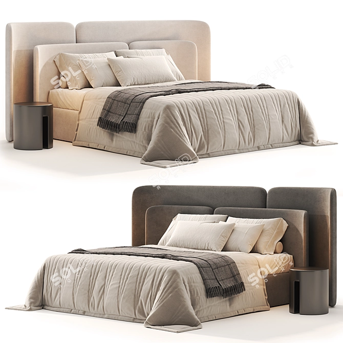 Sleek Lauren Bed 3D Model 3D Model - SolidRocks.net
